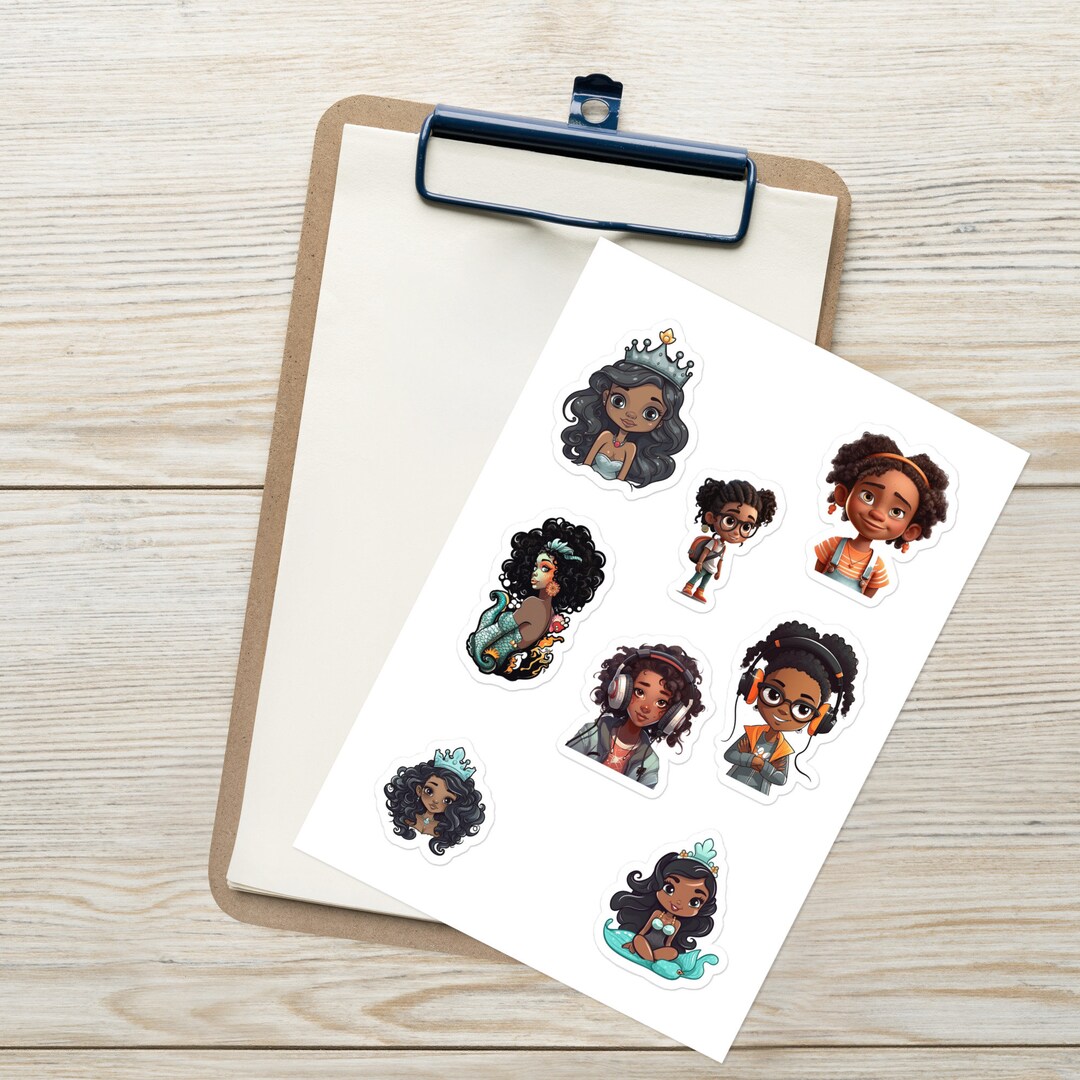 8 Black Girl Magic Stickers | African American Girls | Stickers for ...
