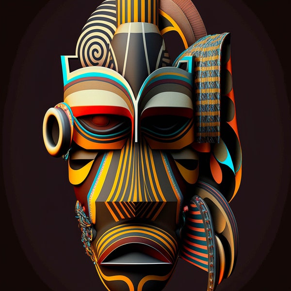 African Face Mask - Etsy