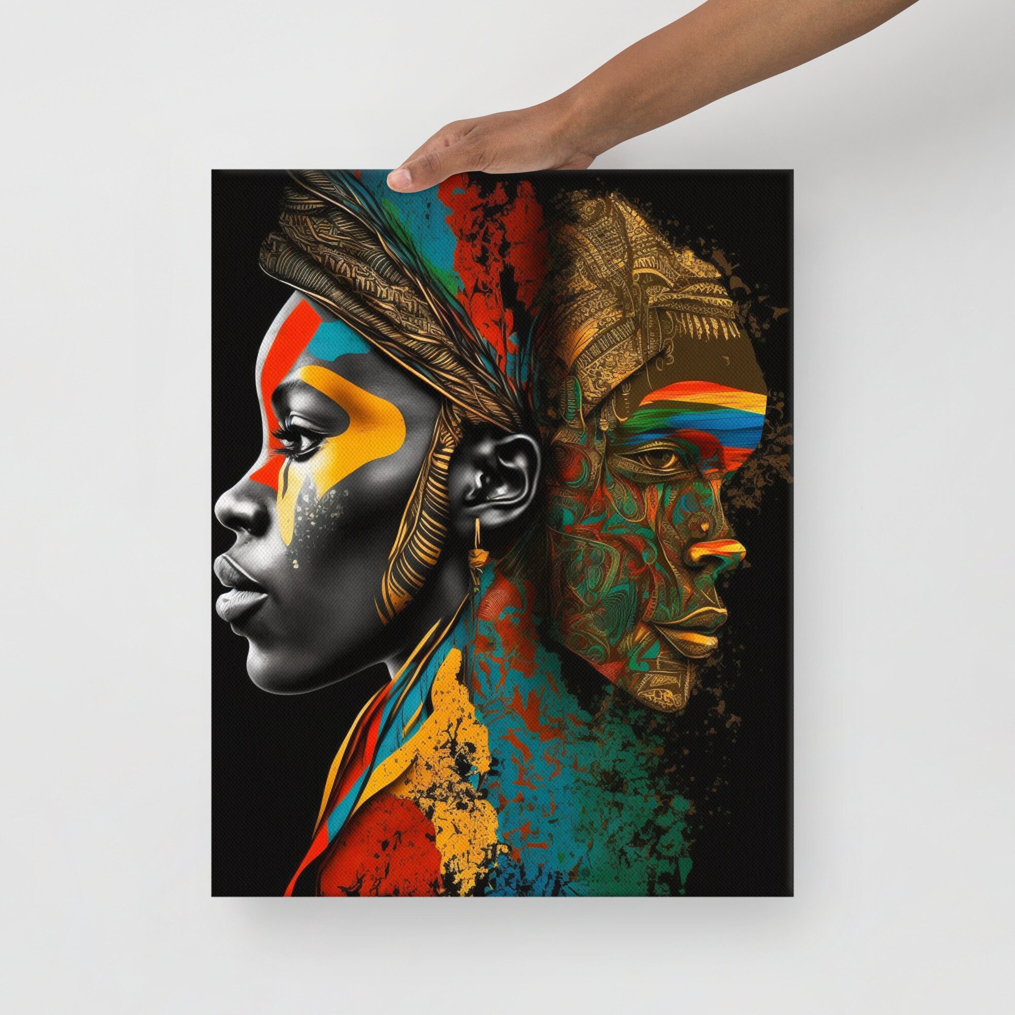 African Duality, Black Women 16x20 Canvas Art - Etsy