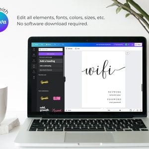 Wifi Password Sign, Airbnb Wifi Password Sign, Wifi Password Printable ...