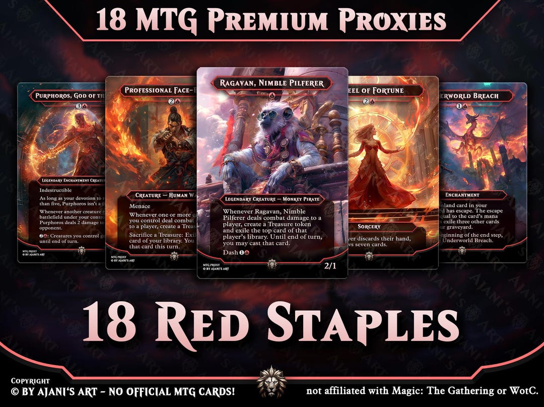 18 Red Staples 2.0 18 MTG Proxy Cards for EDH Pimp Your MTG Commander ...