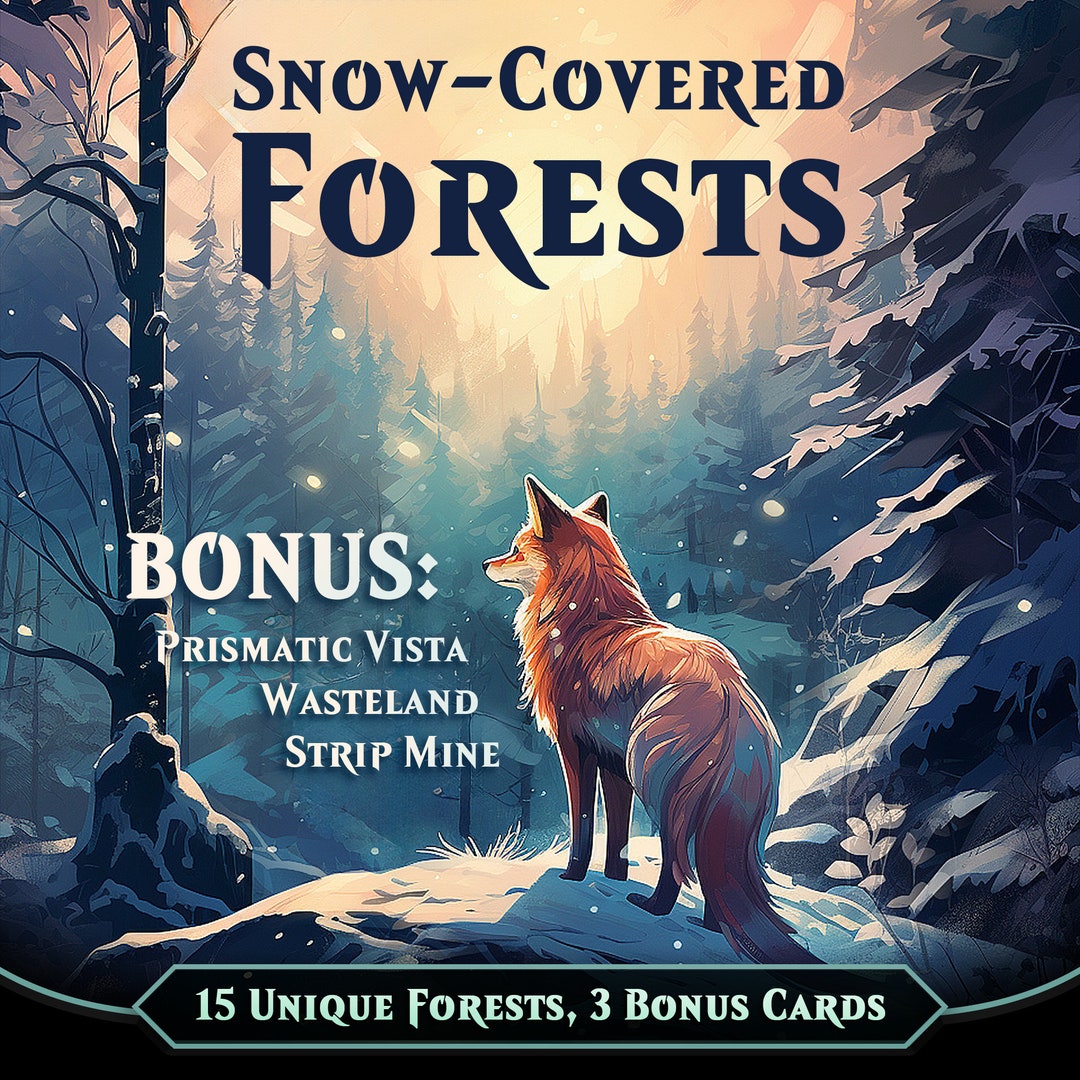 Basic Snow Forests Prismatic Vista Wasteland Stripmine Premium MTG Proxy Cards - Etsy