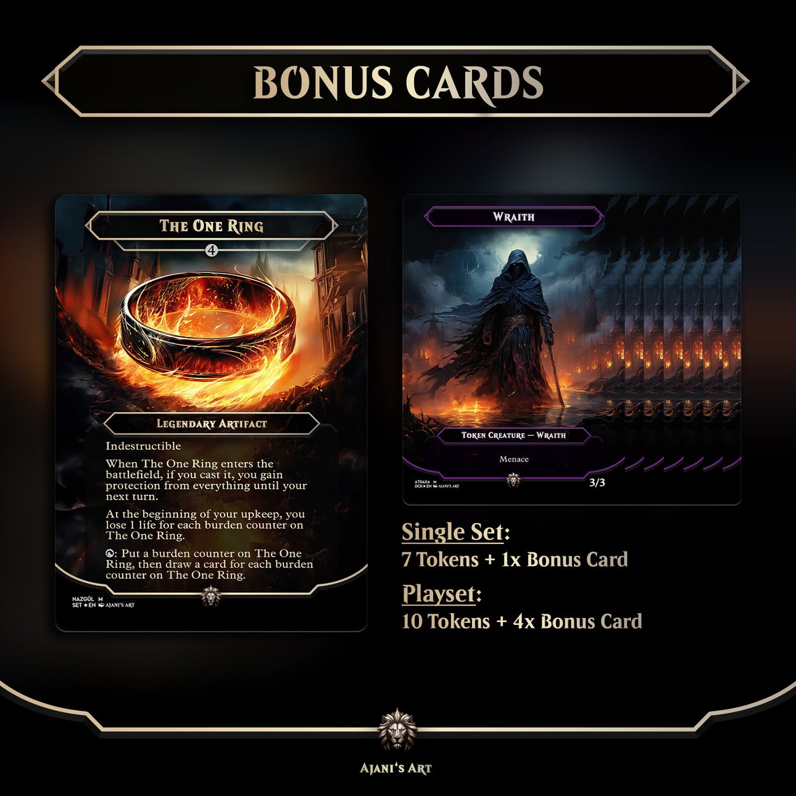 Lord of the Wraiths MTG Proxies the One Ring Wraith Tokens - Etsy Australia