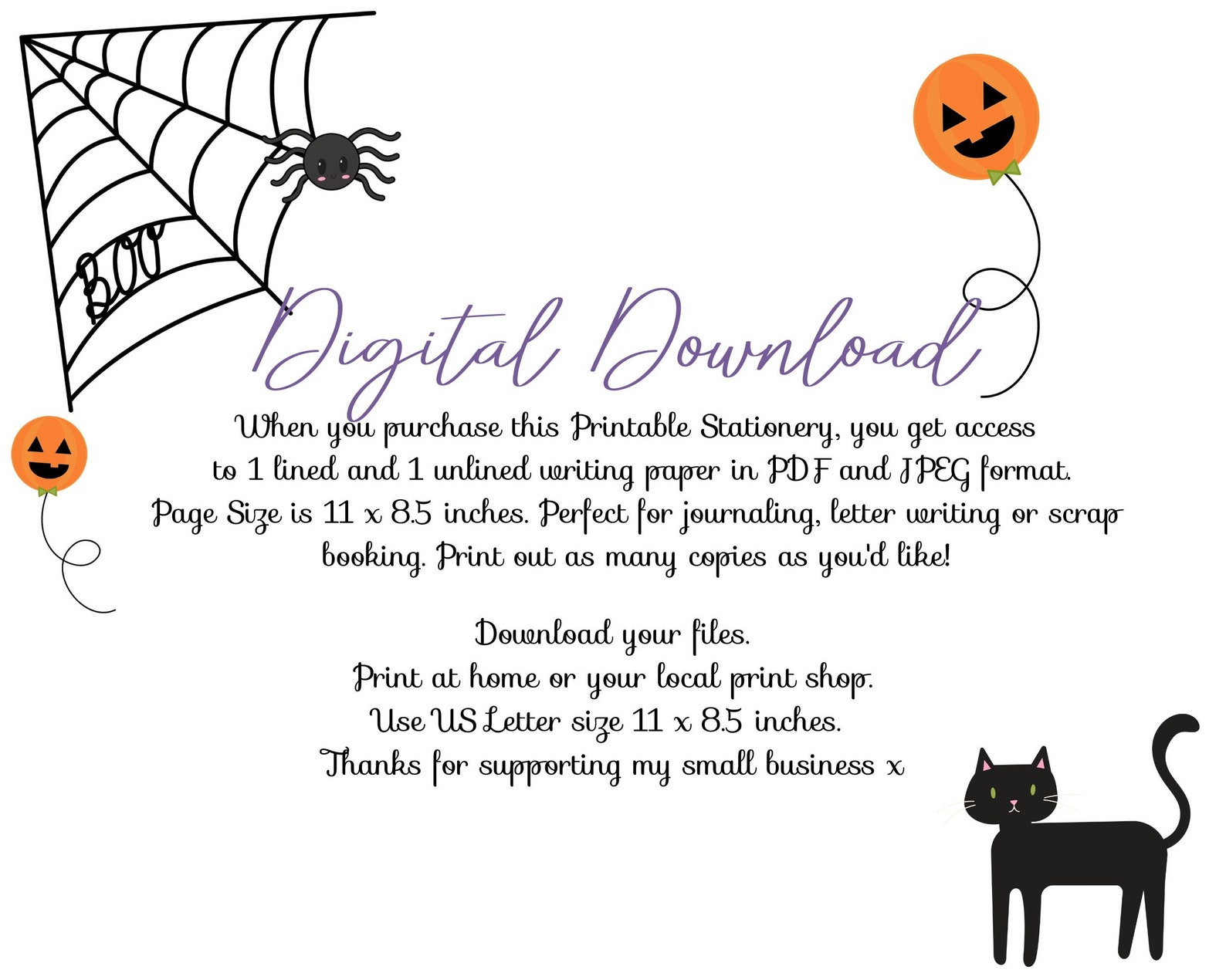 Printable Stationery Lined and Unlined Paper US Letter Letter Size ...