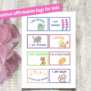 24 Positive Affirmation Cards for Kids | 24 Positive Thought Cards for ...