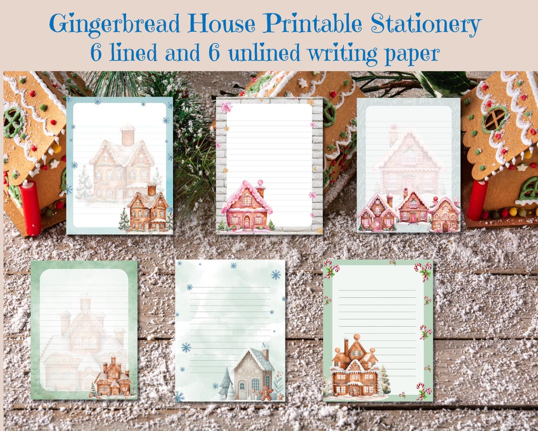 Christmas Printable Stationery | Lined and Unlined Paper | US Letter ...