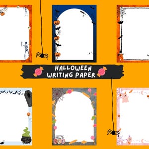 Halloween Printable Stationery | 6 Lined and 6 Unlined Paper | US ...