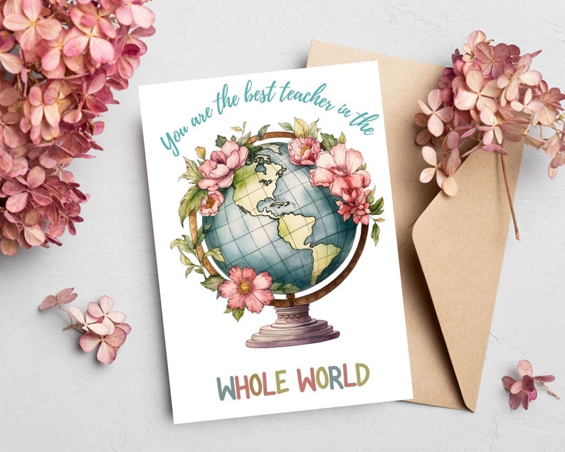 4 Printable Teachers Day Cards | 4 Mini Teachers Day Cards | Instant ...