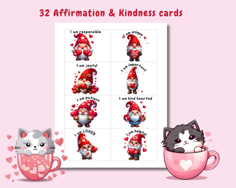 32 Mini Affirmation Cards | Printable Mini Positivity Cards | Printable ...