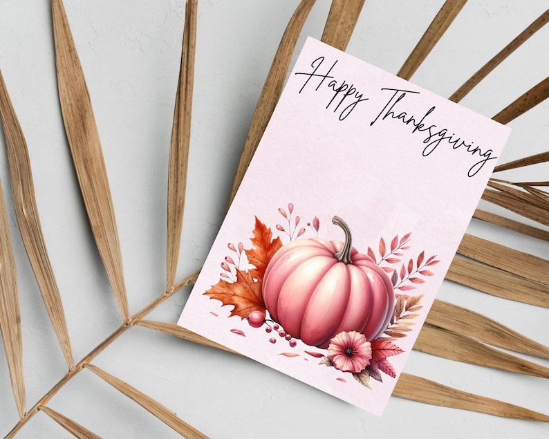 Printable Happy Thanksgiving Card / Instant Download PDF Printable ...
