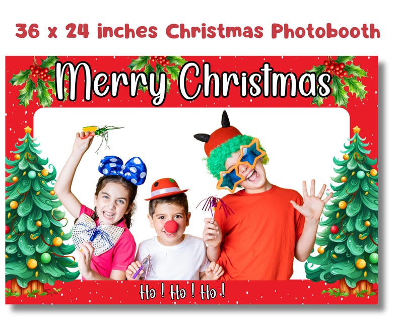 Merry Christmas Photobooth Frame Selfie Christmas Photo Booth ...