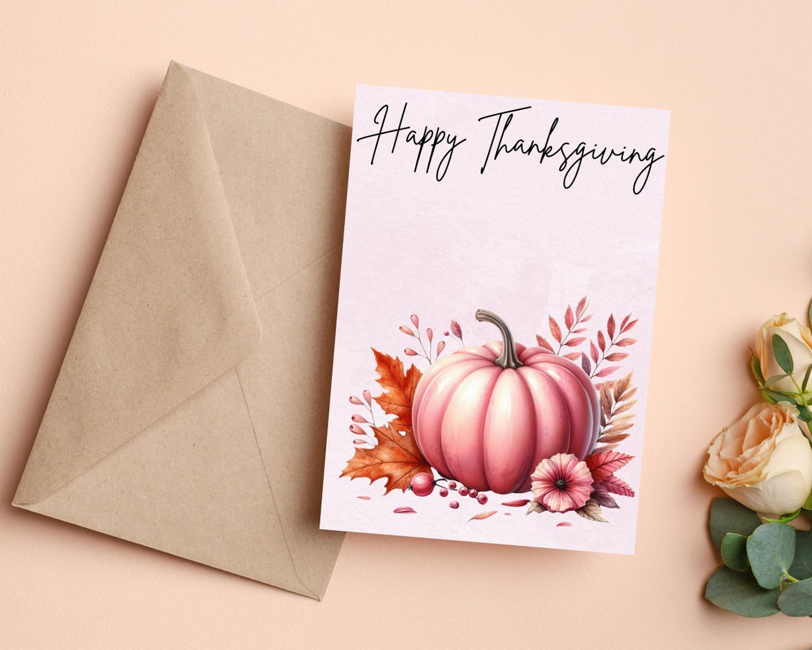 Printable Happy Thanksgiving Card / Instant Download PDF Printable ...