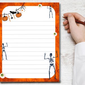 Halloween Printable Stationery | 6 Lined and 6 Unlined Paper | US ...