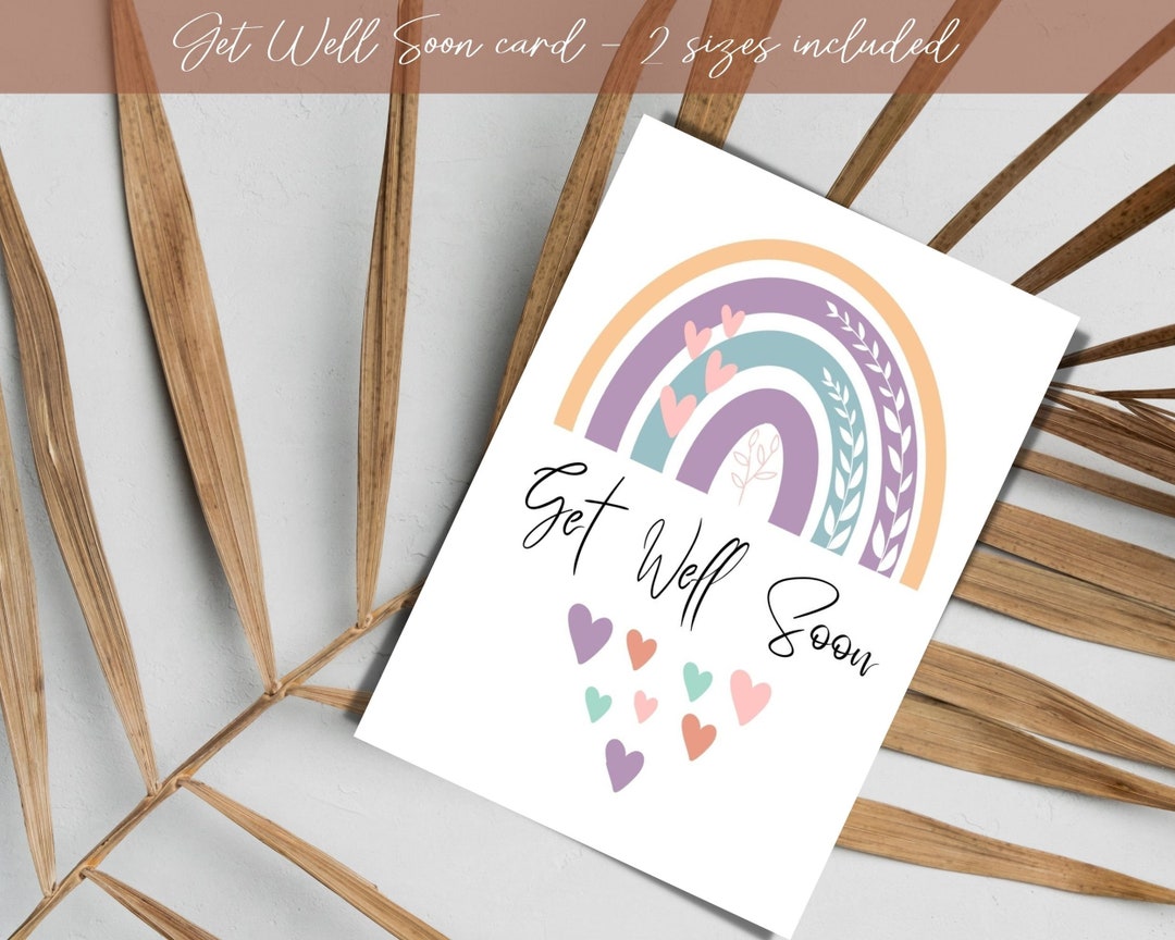 Printable Get Well Card | Get Well Soon Card | Instant Download Get ...