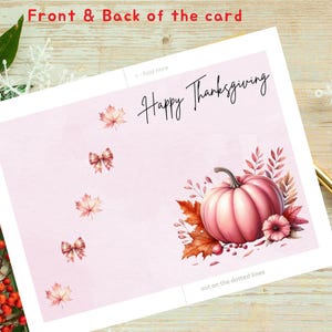Printable Happy Thanksgiving Card / Instant Download PDF Printable ...