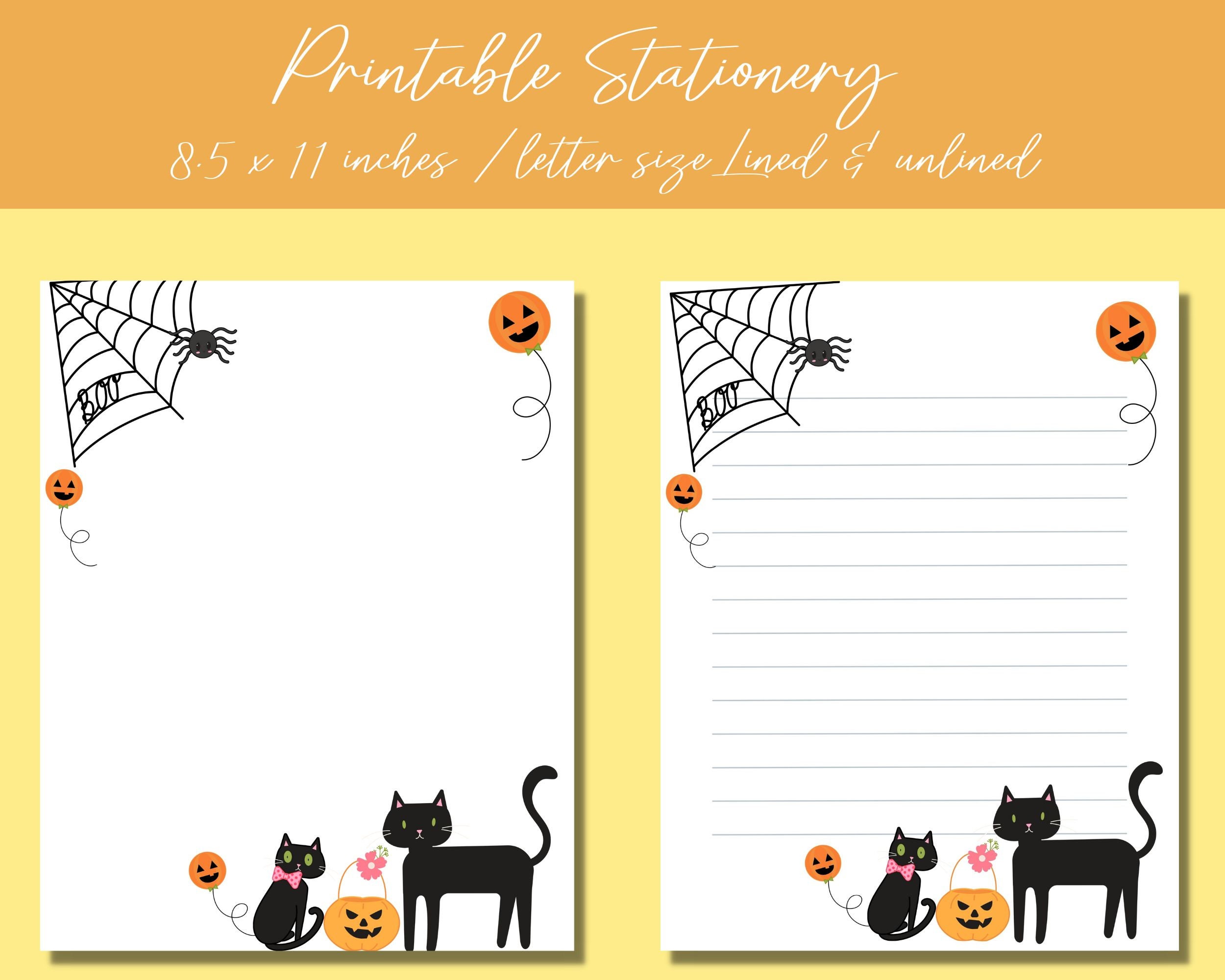 Printable Stationery Lined and Unlined Paper US Letter Letter Size ...