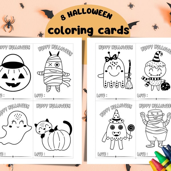 Halloween Coloring Pages - Etsy