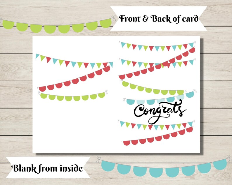 Congratulations Printable Card / Instant Download PDF / Congrats Card ...