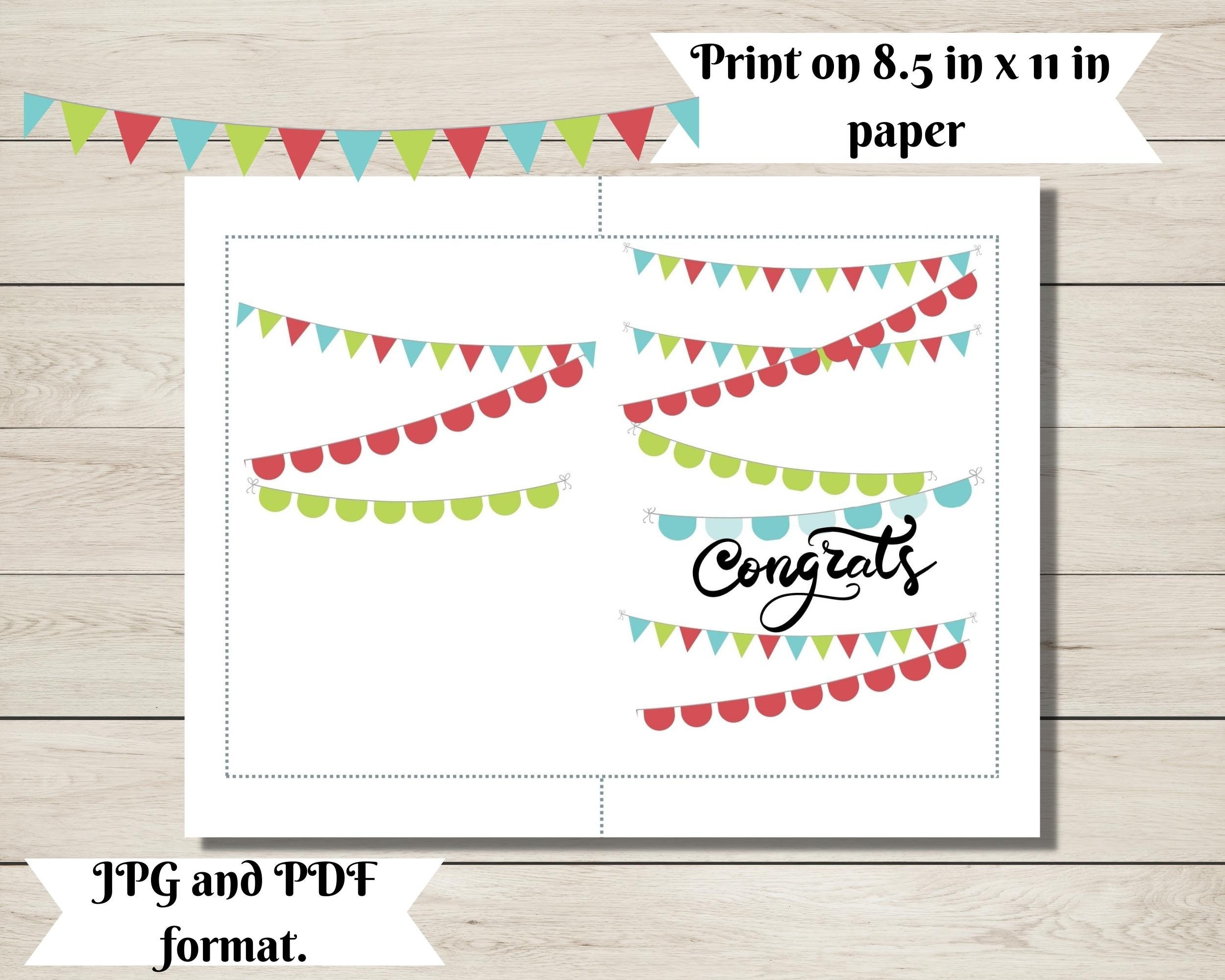 Congratulations Printable Card / Instant Download PDF / Congrats Card ...