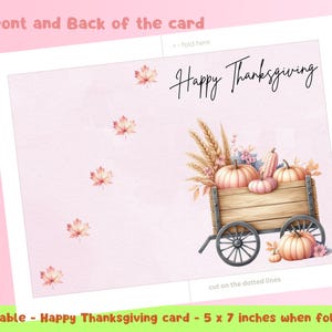 Printable Happy Thanksgiving Card / Instant Download PDF Printable ...