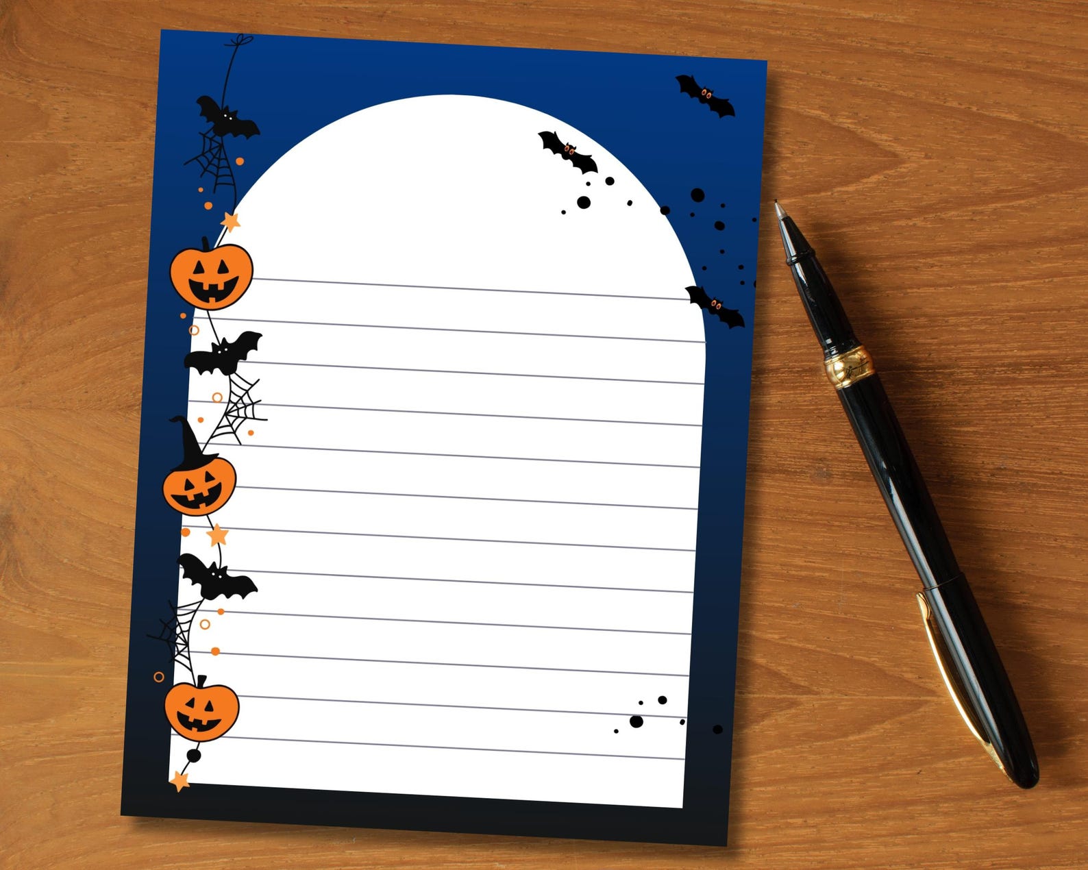 Halloween Printable Stationery | 6 Lined and 6 Unlined Paper | US ...