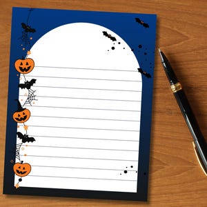Halloween Printable Stationery | 6 Lined and 6 Unlined Paper | US ...