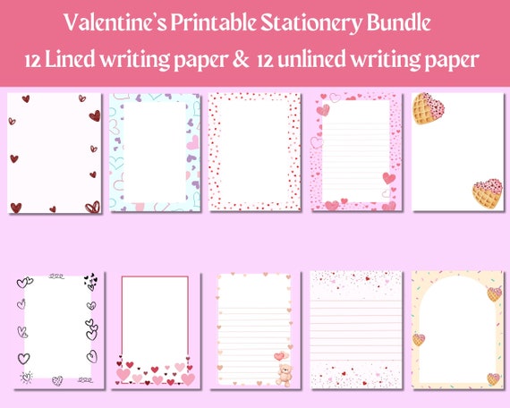 Printable Valentine Stationery