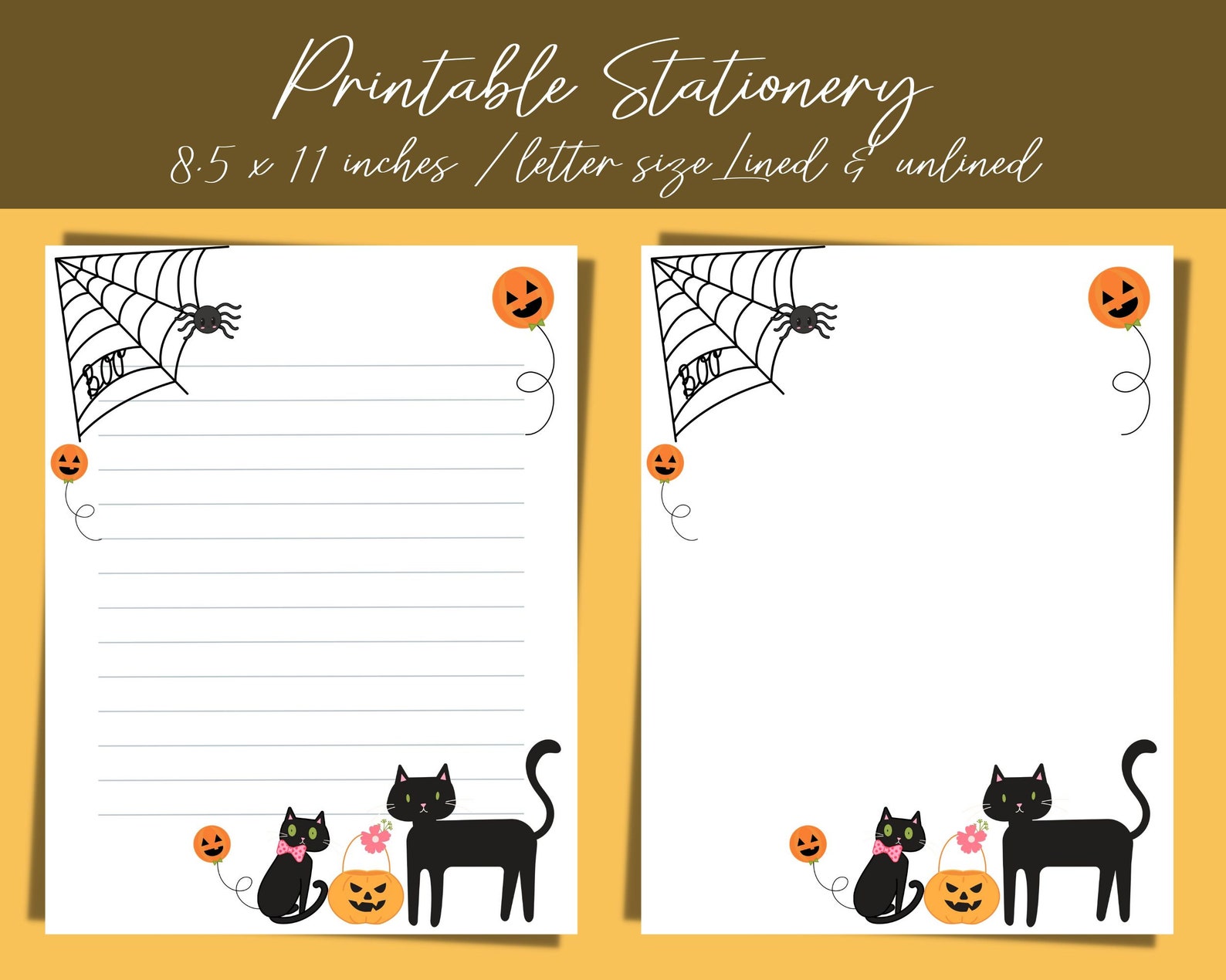 Printable Stationery Lined and Unlined Paper US Letter Letter Size ...