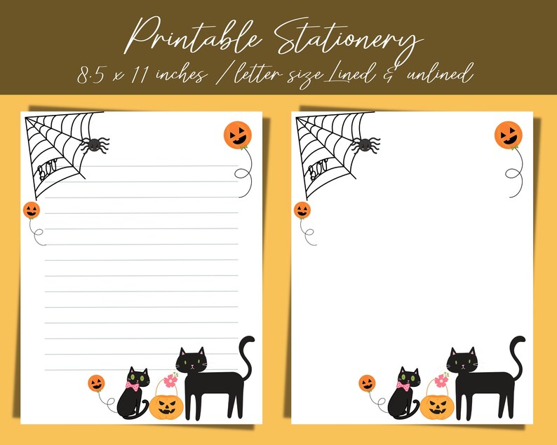 Printable Stationery Lined and Unlined Paper US Letter Letter Size ...