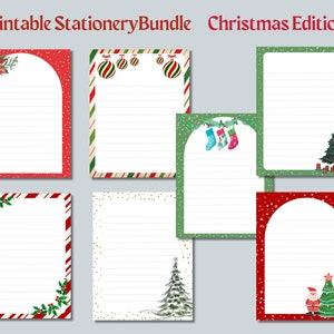 Christmas Printable Stationery | Lined and Unlined Paper | US Letter ...
