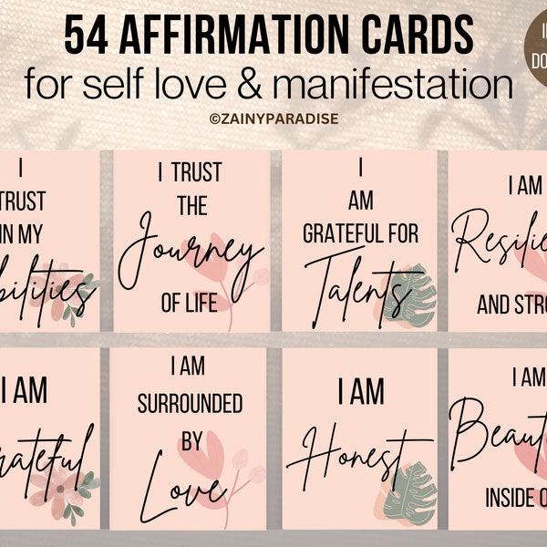 Printable Affirmation Deck Card - Etsy