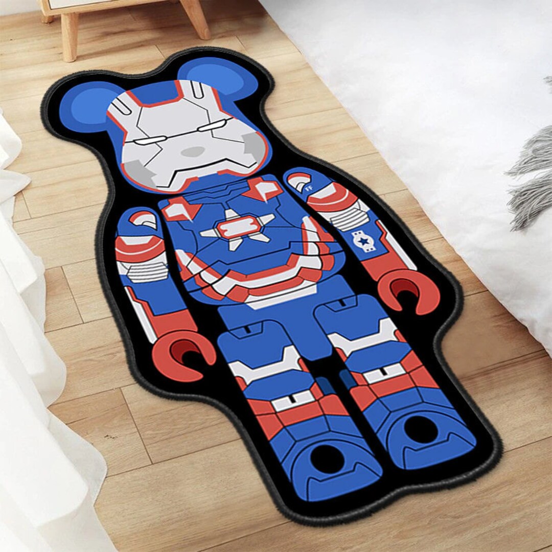 KAWS Bearbrick Rug Bedroom Aesthetic Rugs Minimalist Tufted - Etsy