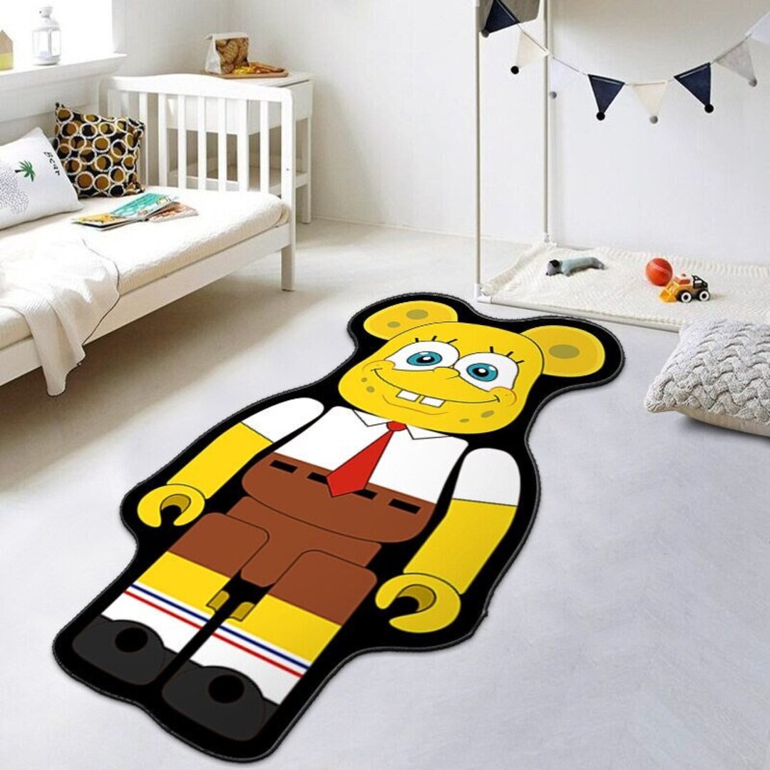 KAWS Bearbrick Rug Bedroom Aesthetic Rugs Minimalist Tufted - Etsy