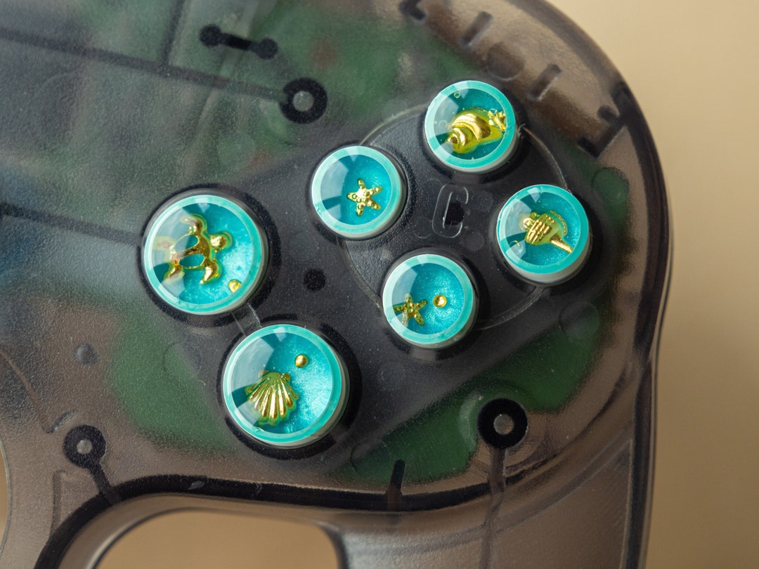 N64 Custom Handmade Resin Buttons for Nintendo 64 Controller BALD ...