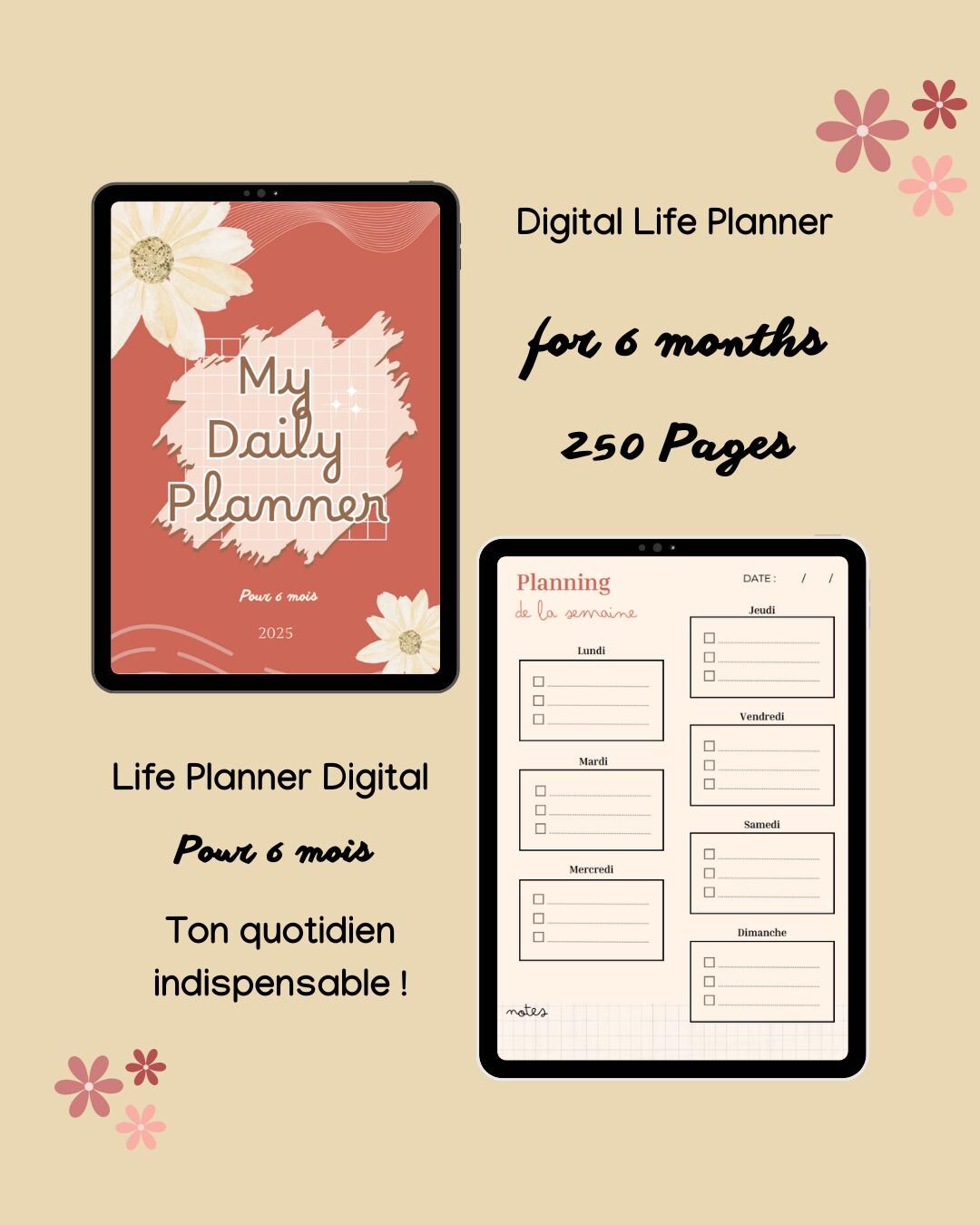6-month Digital Daily Planner – My Daily Planner | PDF to Print or Use ...