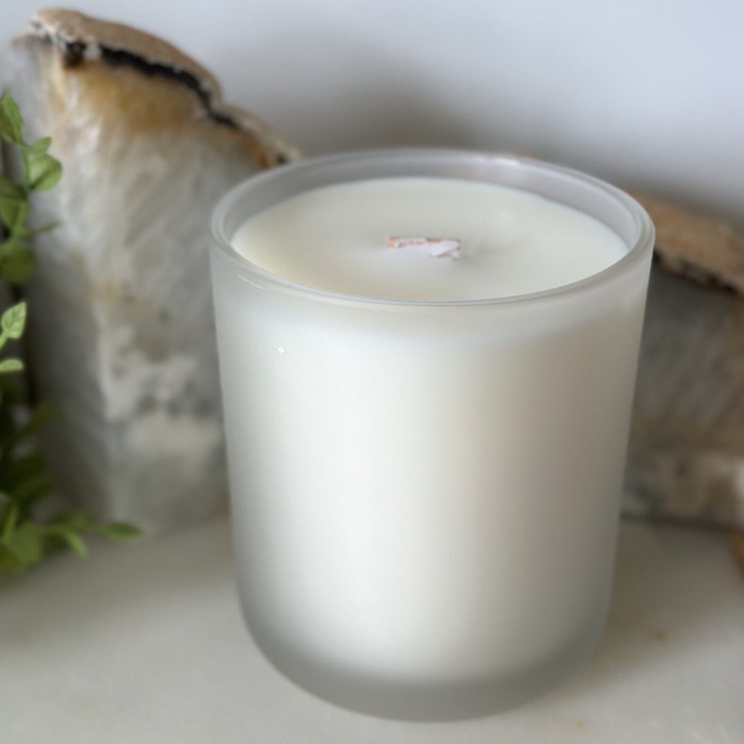 White No Label Candle, Frosted Matte Jar Candle With No Label, Choose ...