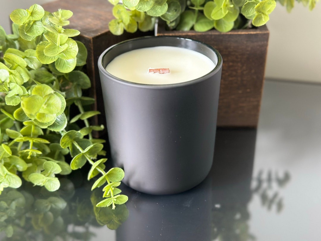 Black No Label Candle, Matte Black Jar Candle With No Label, Choose ...