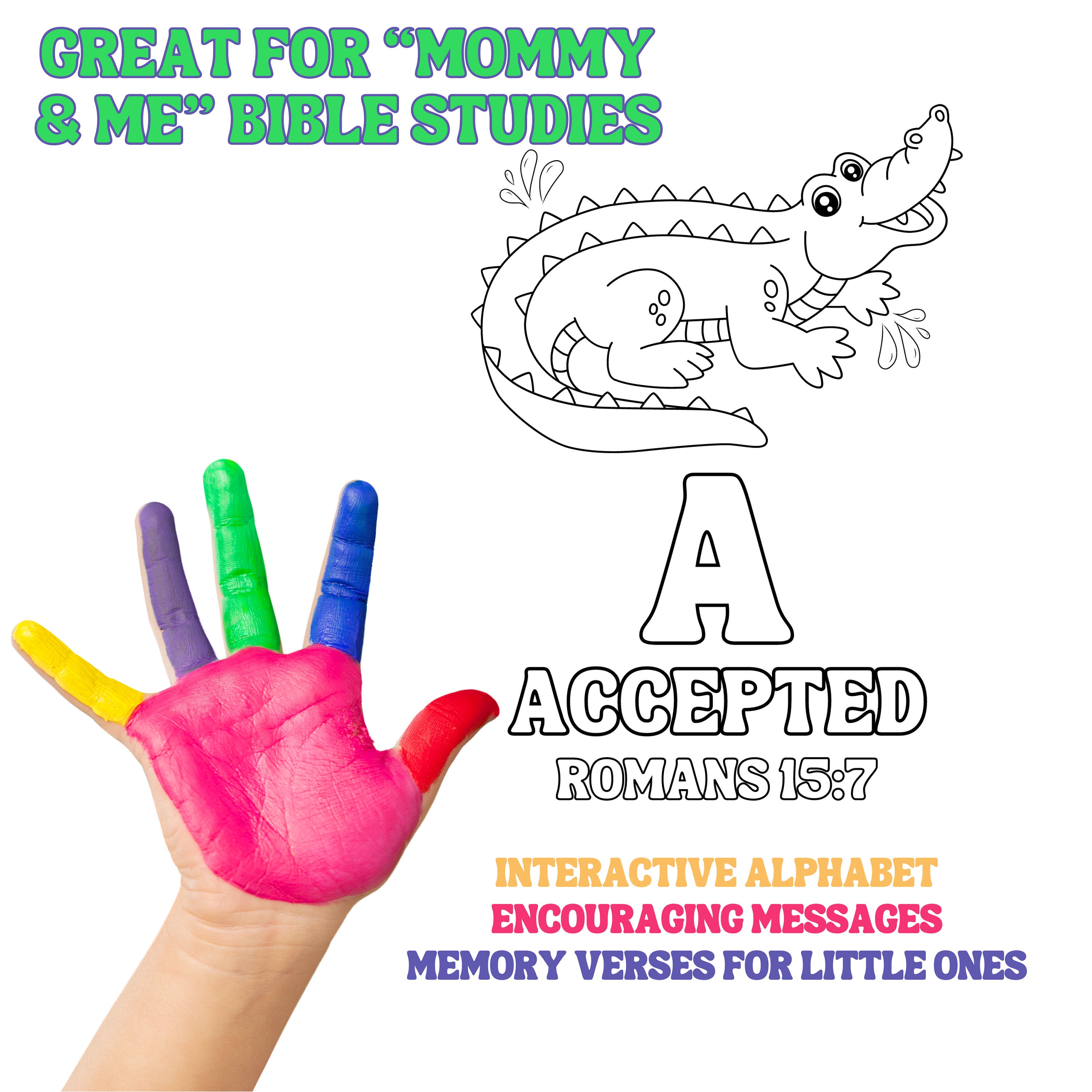 Bible Alphabet Coloring Book Biblical Affirmations Coloring Book for ...