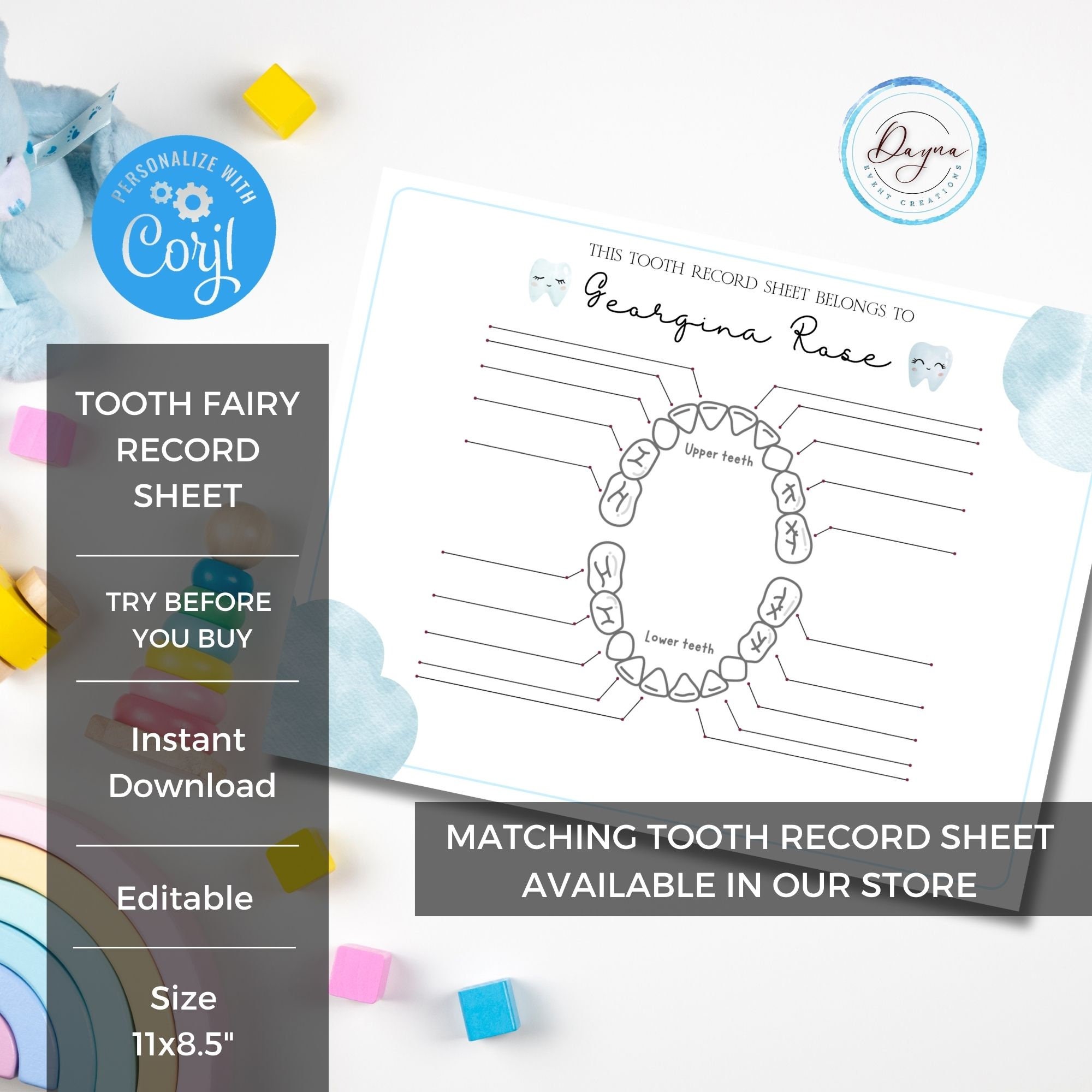 Editable Kid Tooth Fairy Envelope Template for 3.5x5 - Etsy