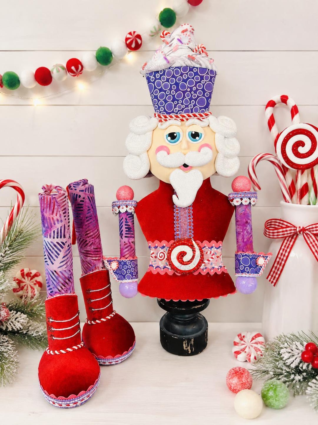 Sweet Cheeks Nutcracker Wreath Attachment, Candy Land Nutcracker ...