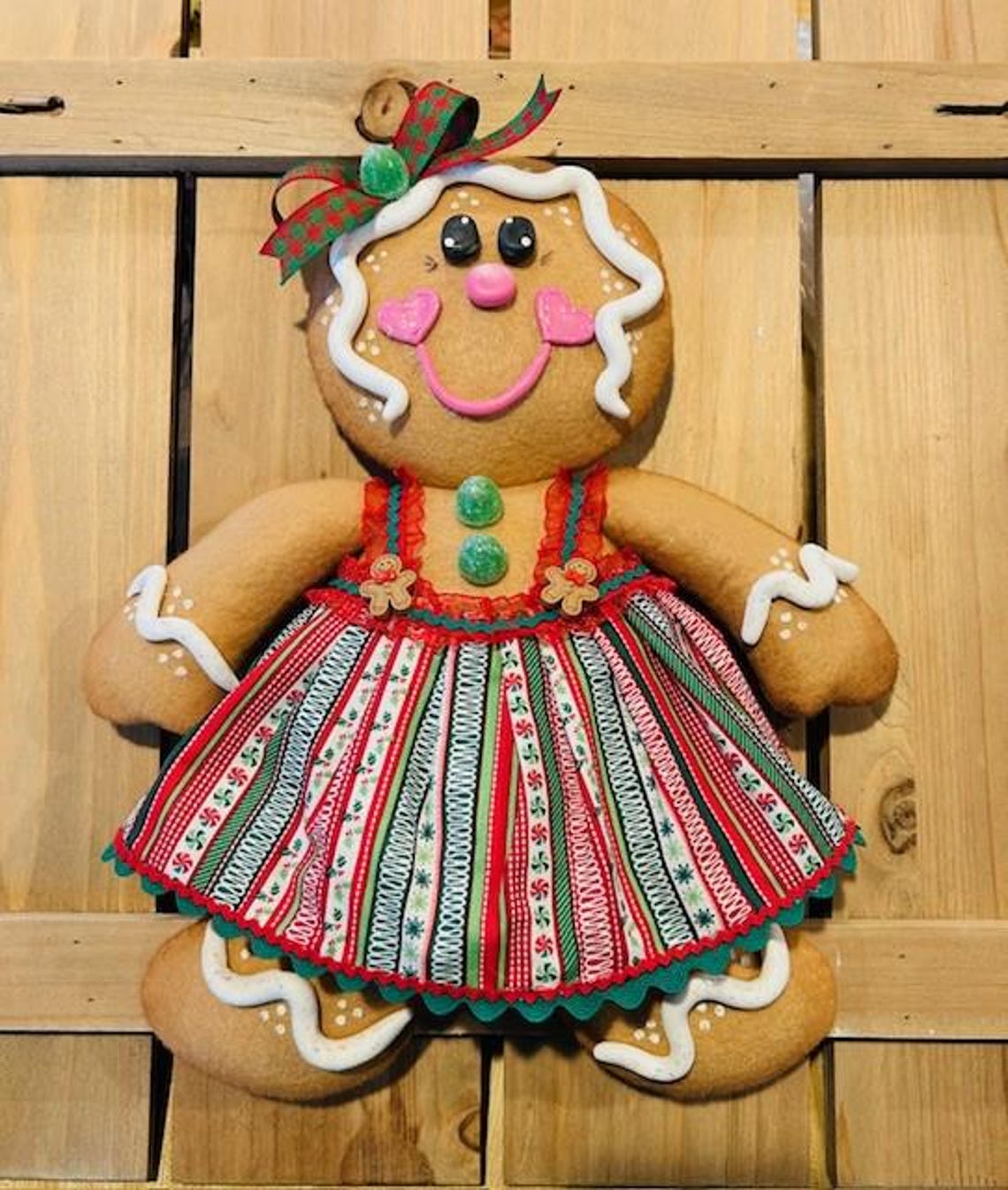 Gingerbread Girl Wreath Attachment - Etsy