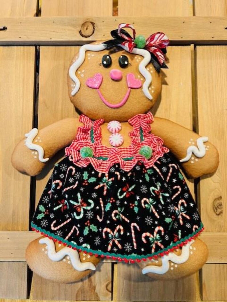 Gingerbread Girl Wreath Attachment - Etsy