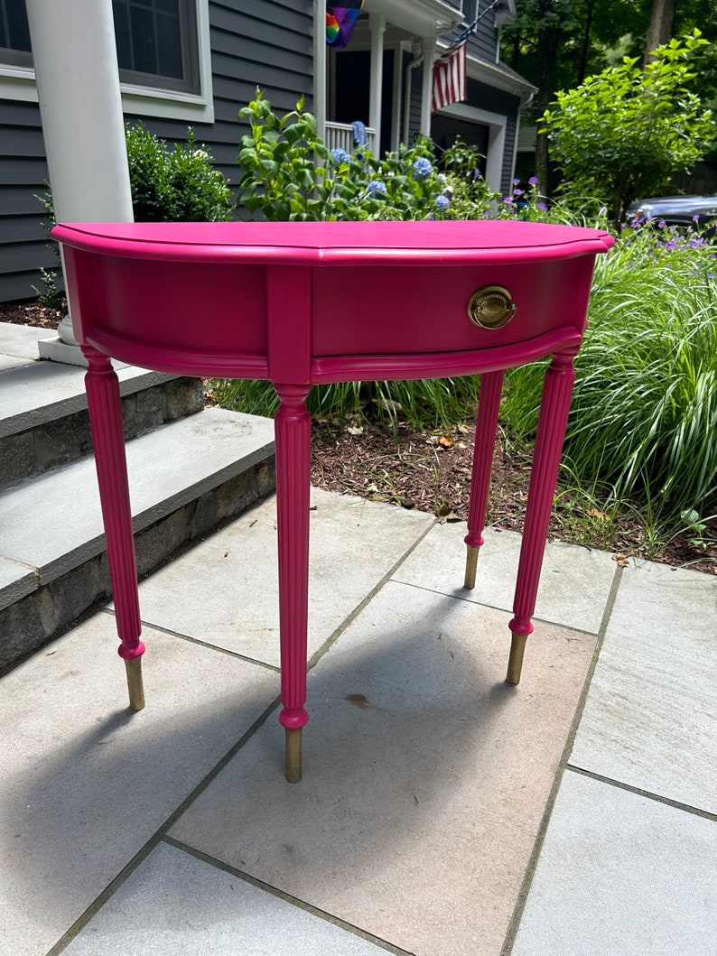 Custom Vintage Bombay Furniture Side End Accent Entry Way Console Table ...
