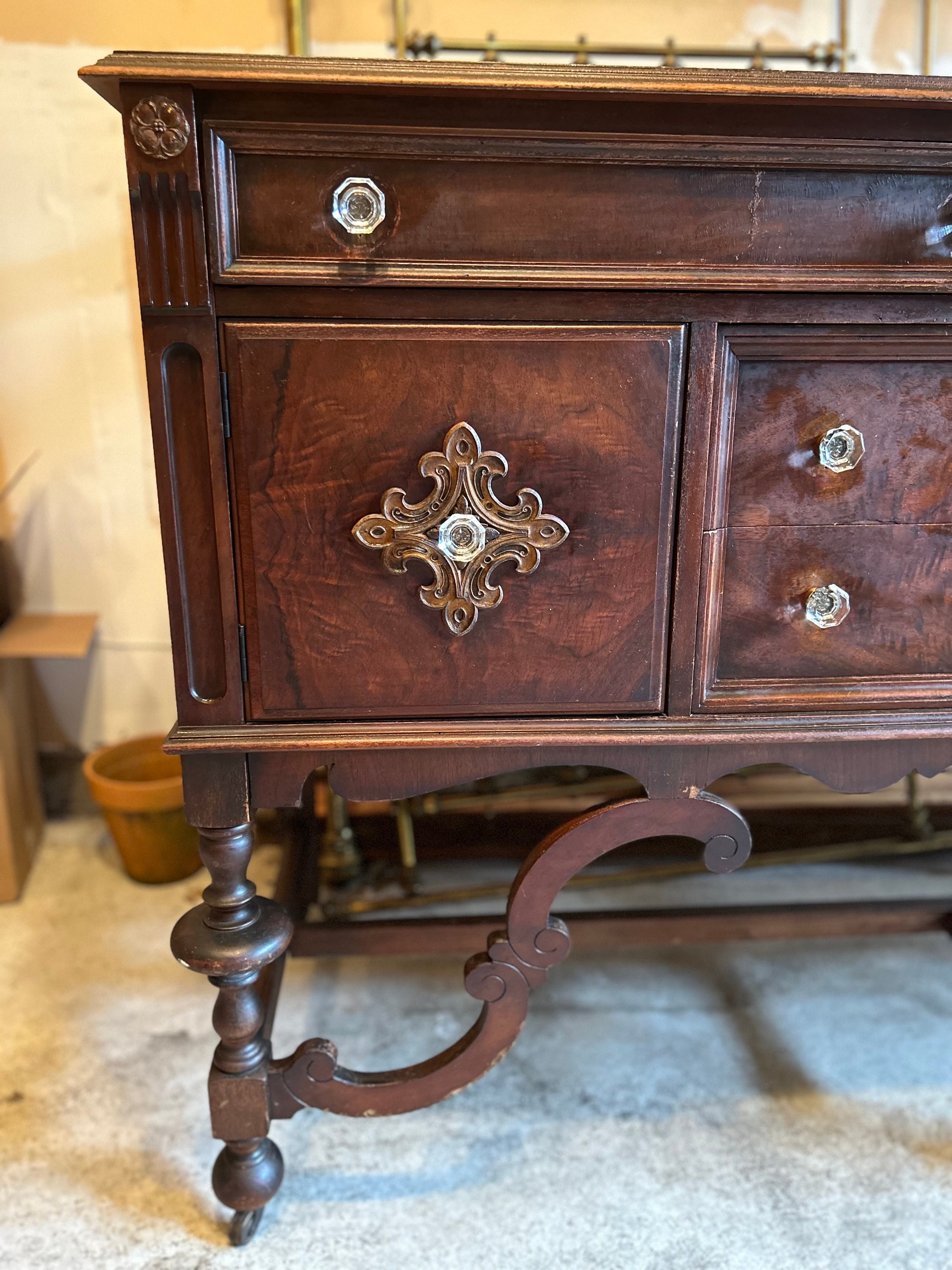 SOLD Antique Sideboard Buffet Table Dining Room Furniture - Etsy