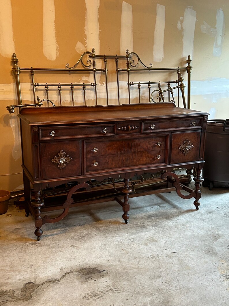 SOLD Antique Sideboard Buffet Table Dining Room Furniture - Etsy