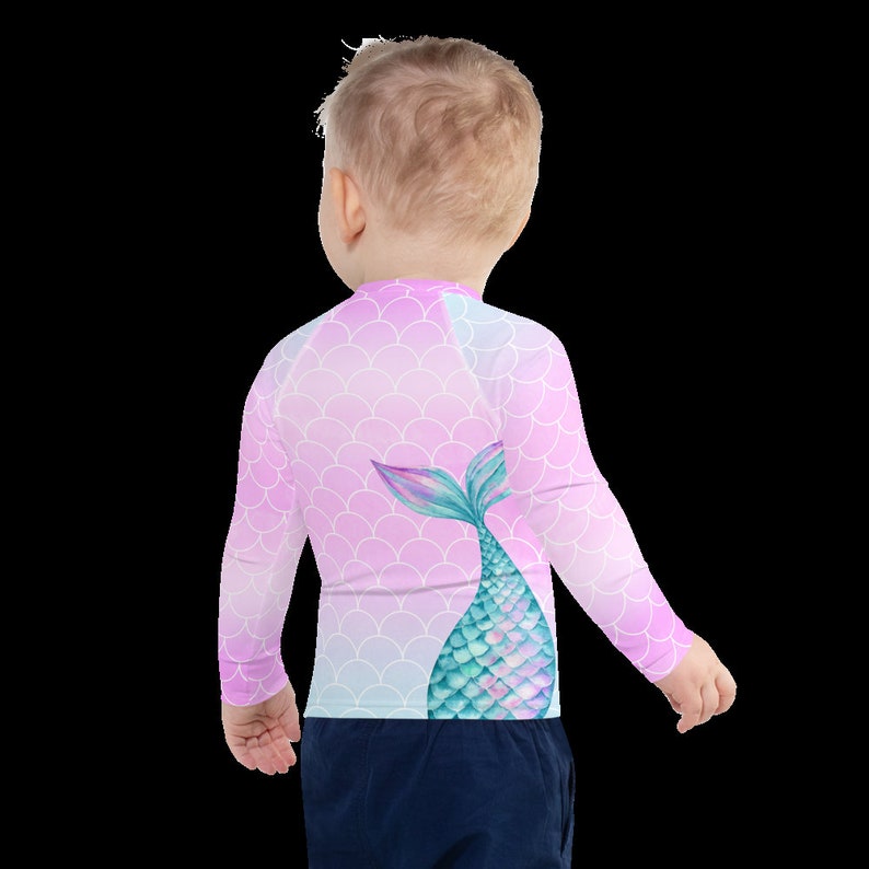Mermaid Kids Rash Guard Swim Top Bathing Suit Girls Top Beach Pool ...