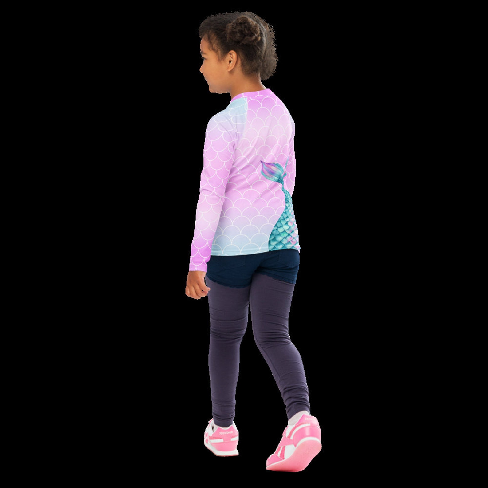 Mermaid Kids Rash Guard Swim Top Bathing Suit Girls Top Beach Pool ...