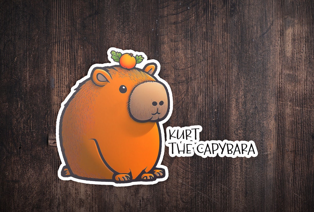 Orange Capybara Kurt the Capybara Oranges Stickers - Etsy