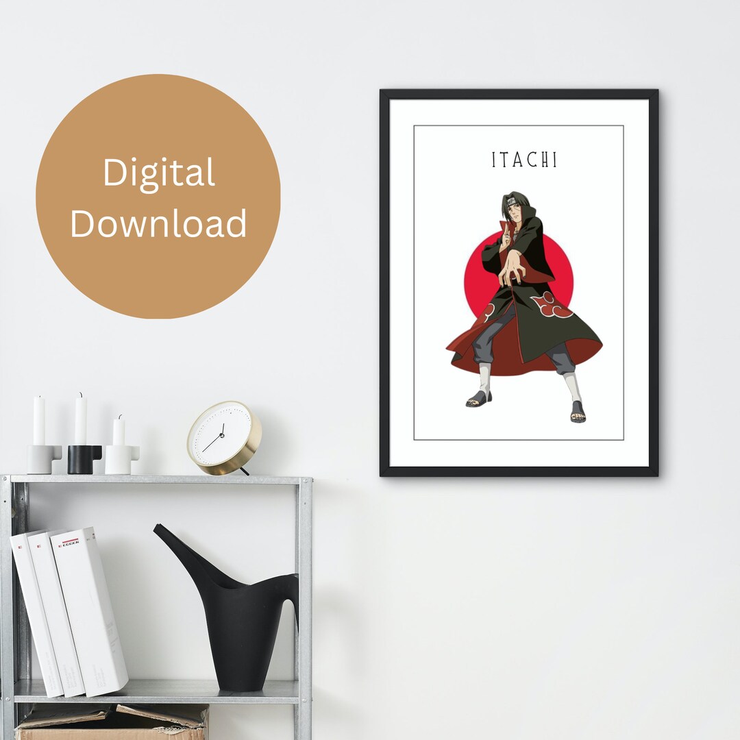 Original Itachi Anime Printable Poster, Wall Art, Canvas, Japanese ...
