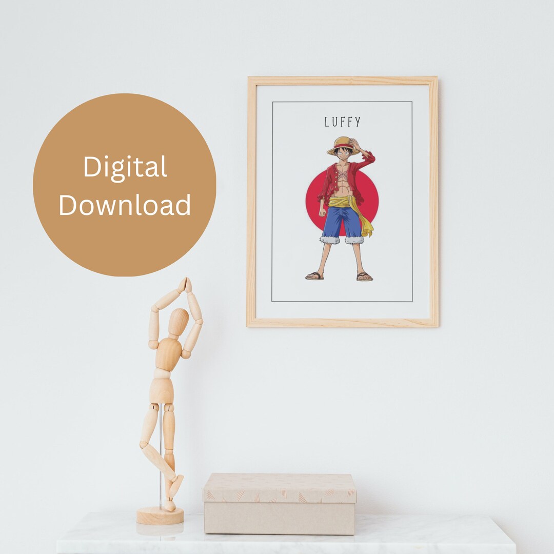 Original Luffy Anime Printable Poster, Wall Art, Canvas, Japanese Manga ...